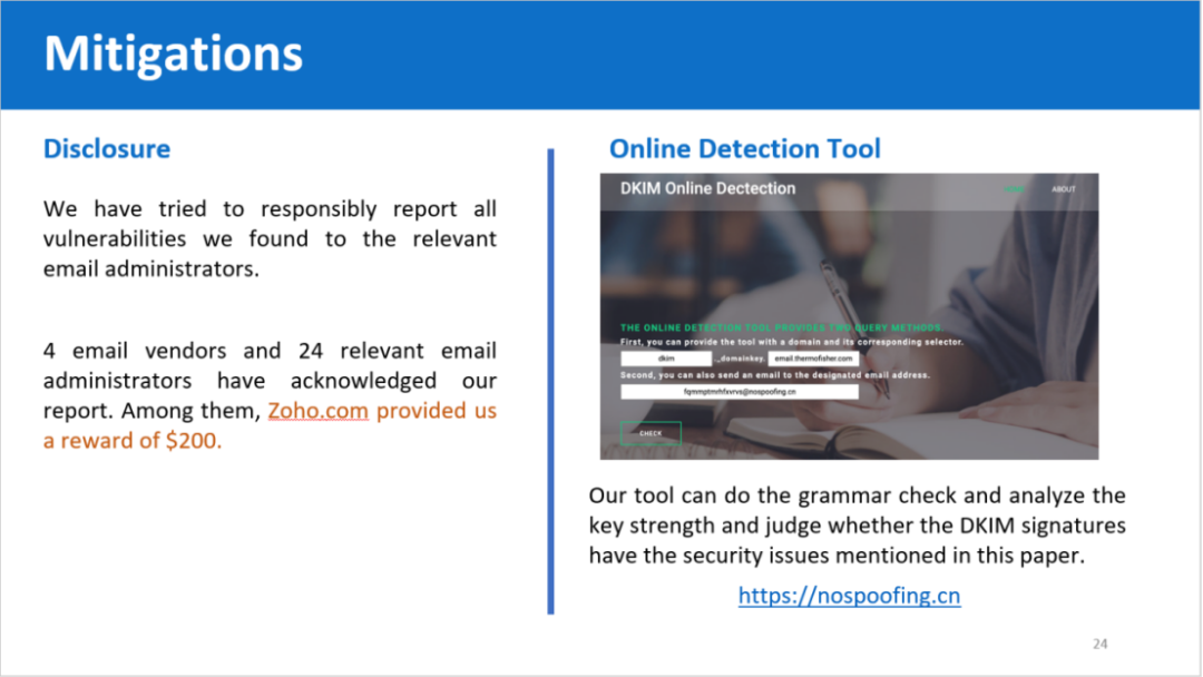 【InForSec2023 年会论坛回顾】王楚涵：针对邮件安全扩展协议DKIM的大规模测量与安全性分析